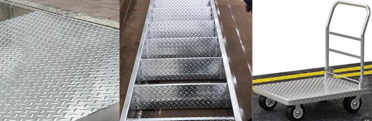 Galvanised Checker Plate | Non-slip, Corrosion-resistant | Full size
